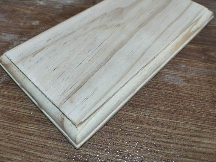 Wood plank with router edges..10 inches length by 4 inches width.made ...