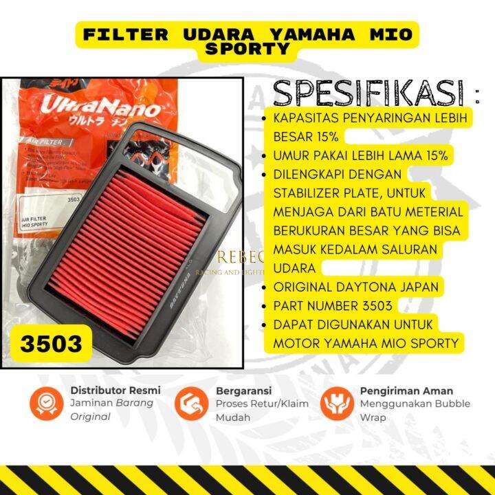Filter Udara Daytona Saringan Mio Sporty UltraNano Air filter Original ...