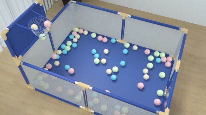 Quadrilateral game fence with basketball ring Baby toddler safety fence ...