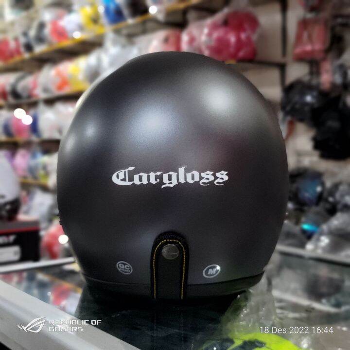 Helm Cargloss Original CFM Retro Army Half Face - Gun Metal | Lazada ...