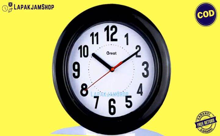 Jam Dinding Quartz Minimalis Murah Great 888 Pink Hijau Kuning Biru ...