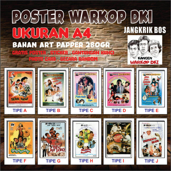 Poster dinding warkop DKI A4 | Lazada Indonesia