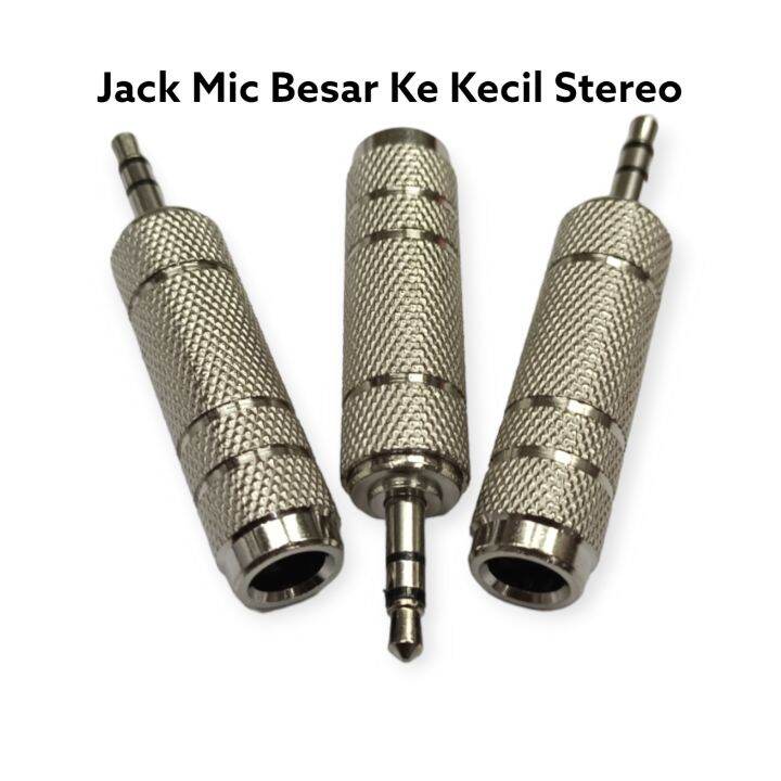 KONEKTOR JACK MIC AUDIO "STEREO" 6,5MM TO 3,5MM, KONVERTER JACK BESI ...