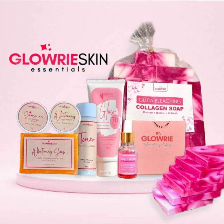 Glowrie Bleaching Soap and Whitening Lotion and Serum and Rejuvinating ...
