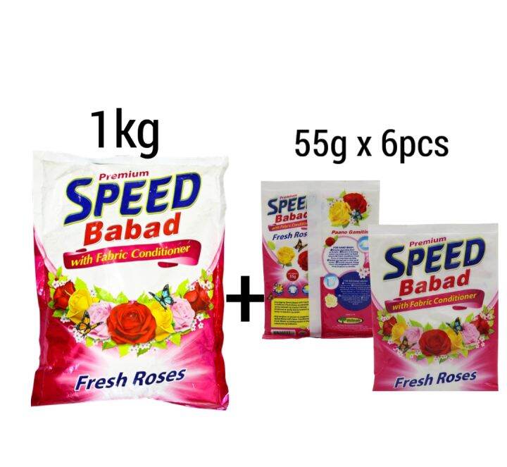 Speed Bundle! Babad Detergent Fresh Roses 1kg + 6 Sachet 55g | Lazada PH