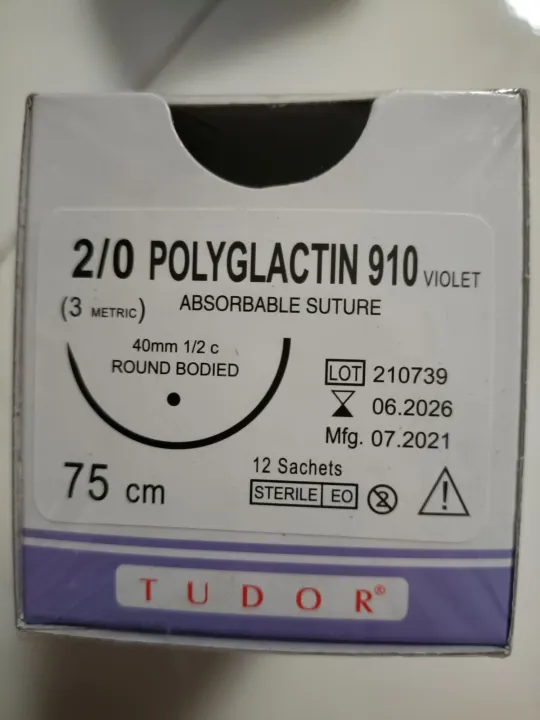 2/0 Polyglactin 910 Violet Round Bodied 12's | Lazada PH