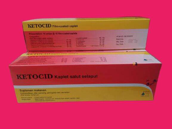 ketocid multivitamin asam amino dan kesehatan tubuh strip isi 10 kaplet ...