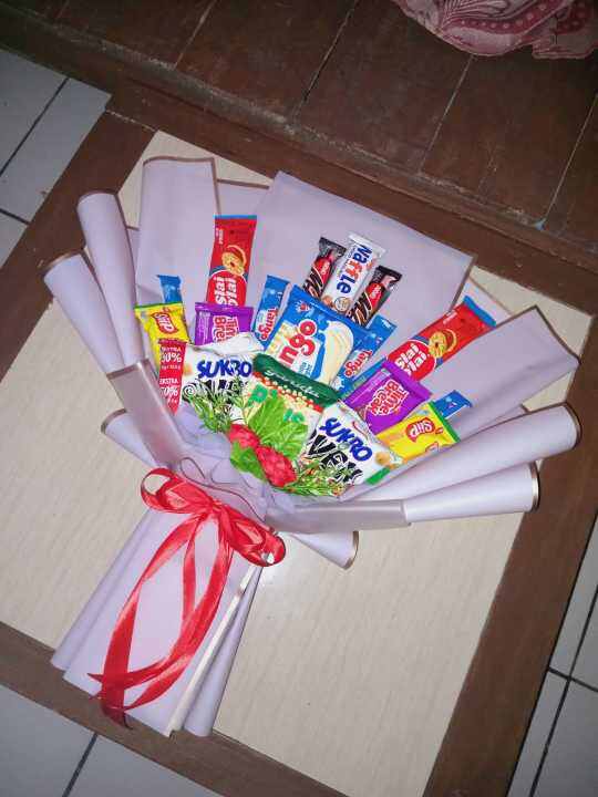 buket snack bucket snack bouquet kejutan unik hadiah ultah | Lazada ...