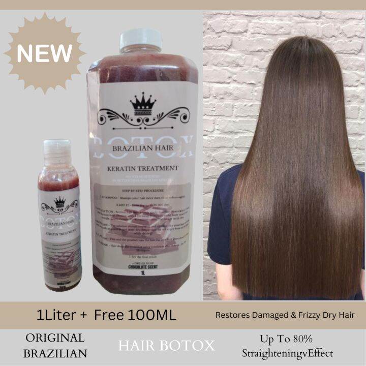 BRAZILIAN HAIR BOTOX (1000ml - free 100ml) UP TO 80% STRAIGHTENING ...