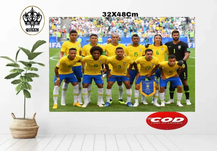 POSTER TIMNAS BRAZIL/POSTER DINDING TIMNAS BRAZIL/POSTER TEMA TIMNAS ...