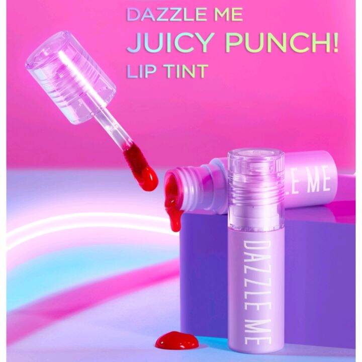 DAZZLE ME Juicy Punch Lip Tint | Matte 7 Colors Super Stay Lip Tint ...