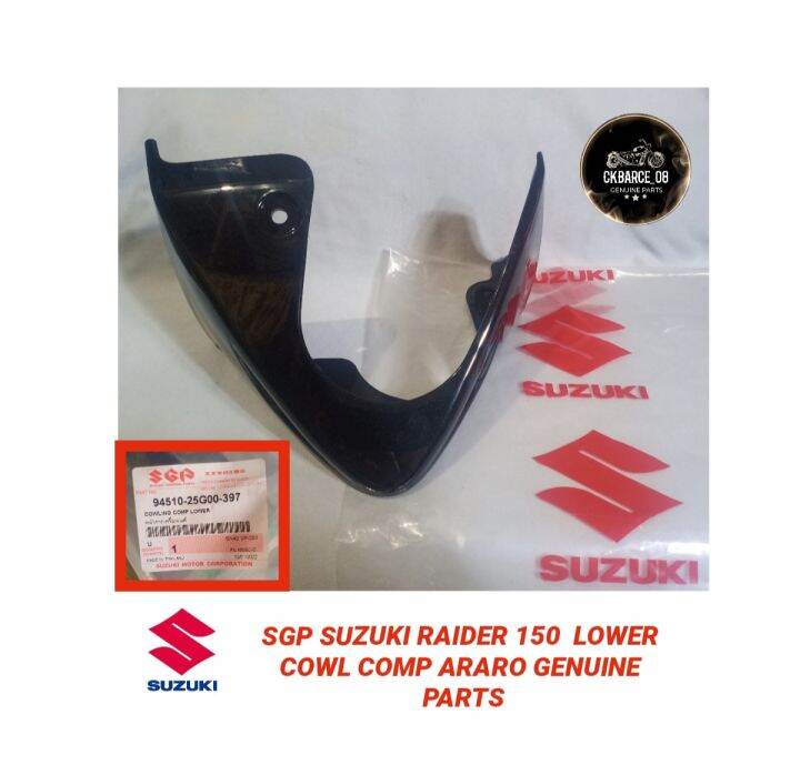 SGP SUZUKI RAIDER 150 LOWER COWL COMP ARARO GLOSSY BLACK Original 💯 ...