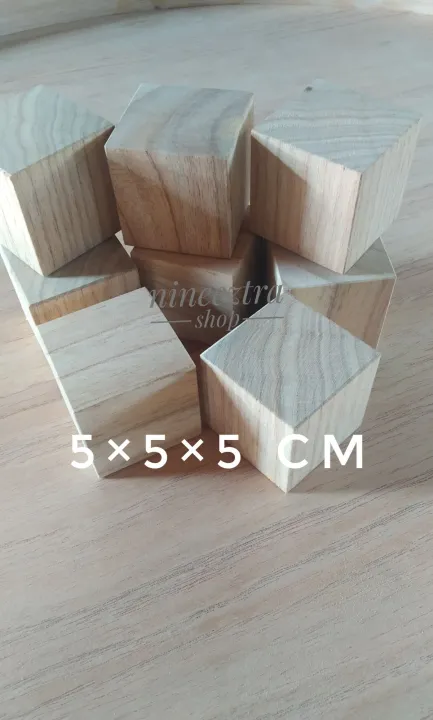 Balok kubus kayu mindi dadu kubus cube 5×5×5 cm balok edukasi rubik ...