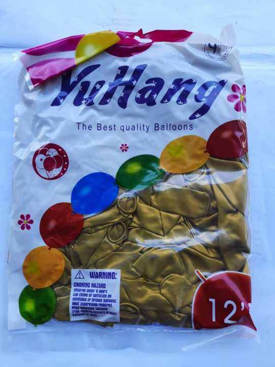balon latex metalik gold 12 " 1 pak isi 100 pcs | Lazada Indonesia