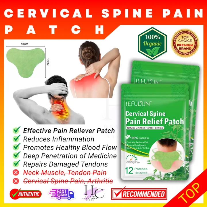 👍 [ COD ] SUMIFUN Stiff Neck Pain Reliever Patch Cream Ointment ...