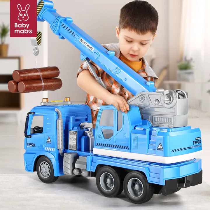 Children's Large Crane Toy Car Crane Large Crane Model Music ...