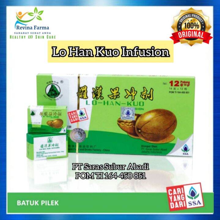 Lo Han Kou infusion isi 12 Lohankou Untuk Panas dalam & Batuk Pilek 100 ...