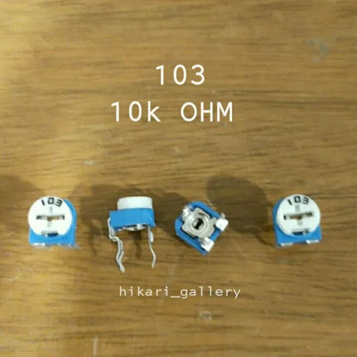 [10 pcs] Trimpot Trimmer 103 10k Ohm Vertical Resistor (VR) Variabel ...