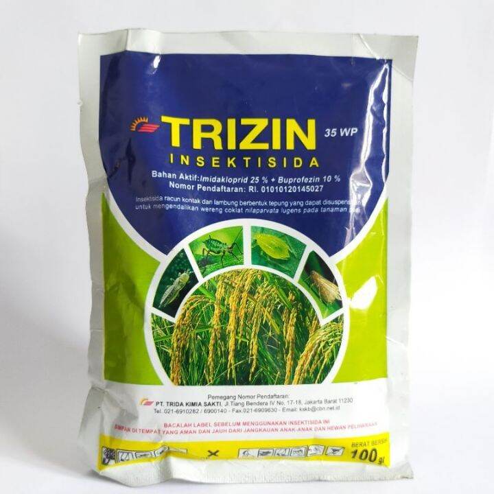 Trizin 35wp 100gr insektisida dua bahan aktif /obat wereng | Lazada ...
