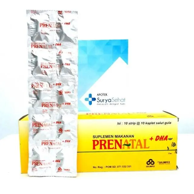 Erlimpex Prenatal DHA 1 Strip isi 10 kaplet Vitamin dan Mineral yang ...