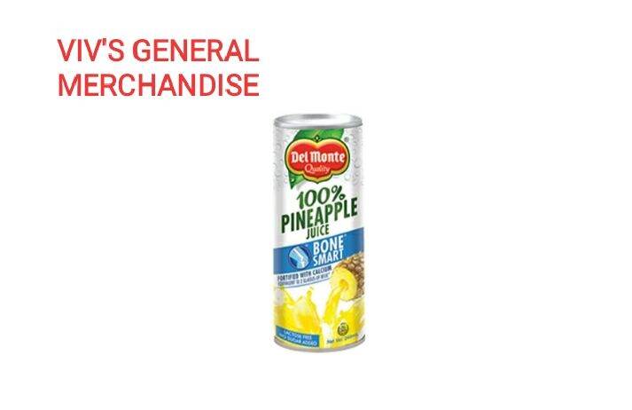 Del Monte 100% Pineapple Juice Drink Bone Smart ( 240 ml ) | Lazada PH