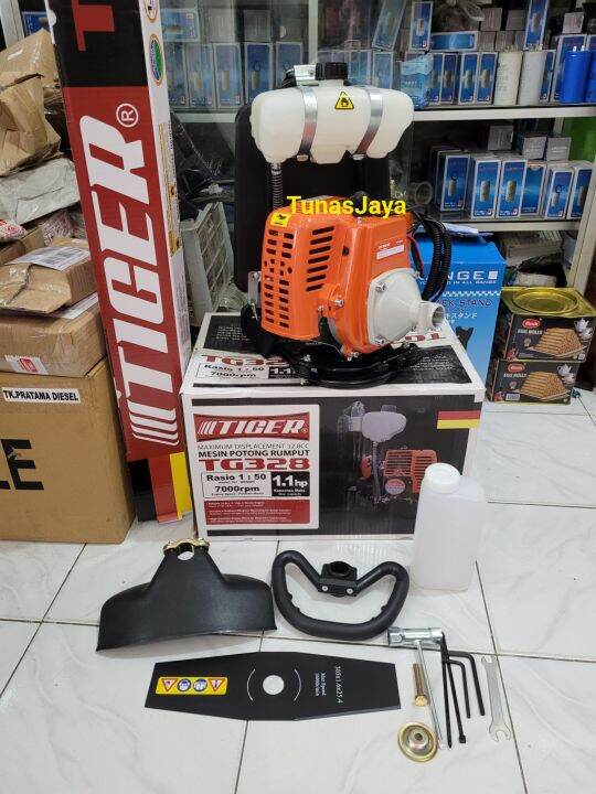 Mesin potong rumput TIGER 328 //brush cutter TIGER gendong | Lazada ...