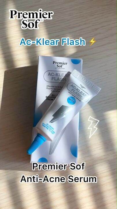 เจลแต้มสิว PREMIER SOF AC-KLEAR FLASH ANTI-ACNE SERUM pH5.5 จัดการสิว ไม่ทิ้งรอย ขนาด 7 กรัม ...