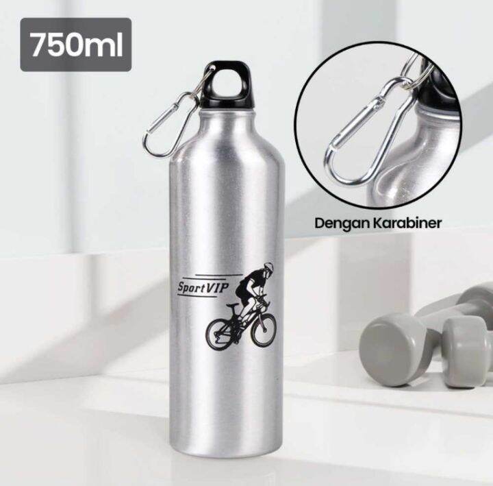 Tupperware Botol Air Minum Olahraga Aluminium 750 ml Karabiner | Lazada ...