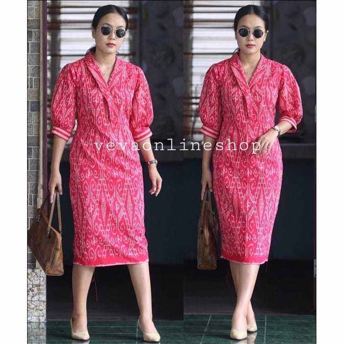 Eliza Dress Tenun Ikat Tangan Original Troso Jepara KUALITAS PREMIUM TEBAL | Lazada Indonesia