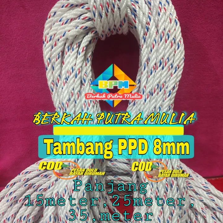 Tali tambang 8mm 35 meter/ Tali tambang eceran dan kiloan/ Tali tambang ...