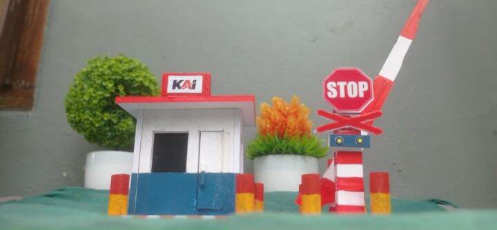 miniatur palang pintu kereta api | Lazada Indonesia