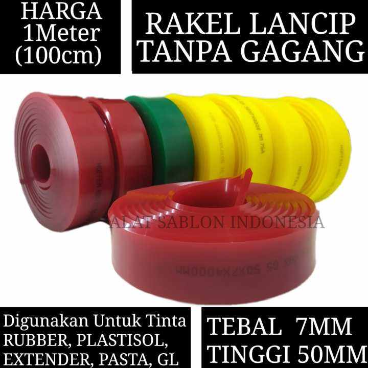 KARET RAKEL SABLON MERAH LANCIP P. 1 METER 7x50 ALAT SABLON | Lazada ...