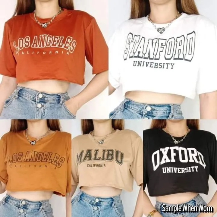 Oversize statement crop top for women fit up to XL Cotton Spand Fabric ...