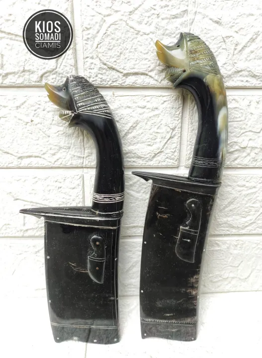 Bedog Betekok Serangka Tanduk Motif Wayang Sunda Lengser (Kerajinan ...