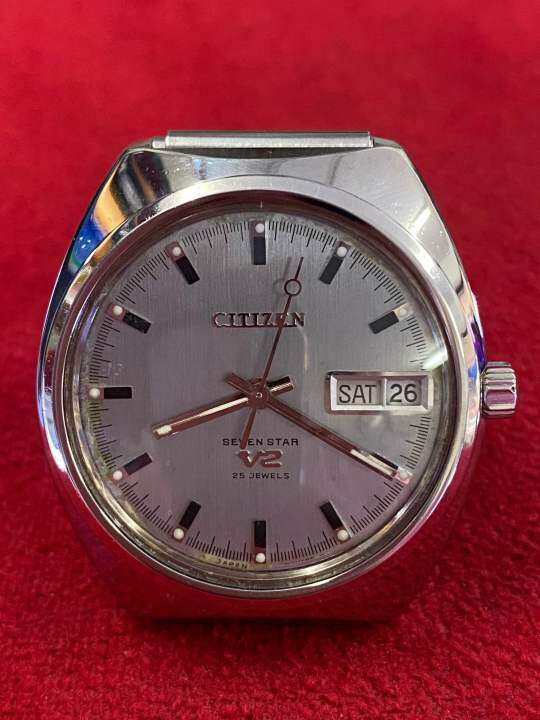 Citizen SEVEN STAR V2 25 JEWELS Automatic ตัวเรือนสแตนเลส นาฬิกาผู้ชาย ...