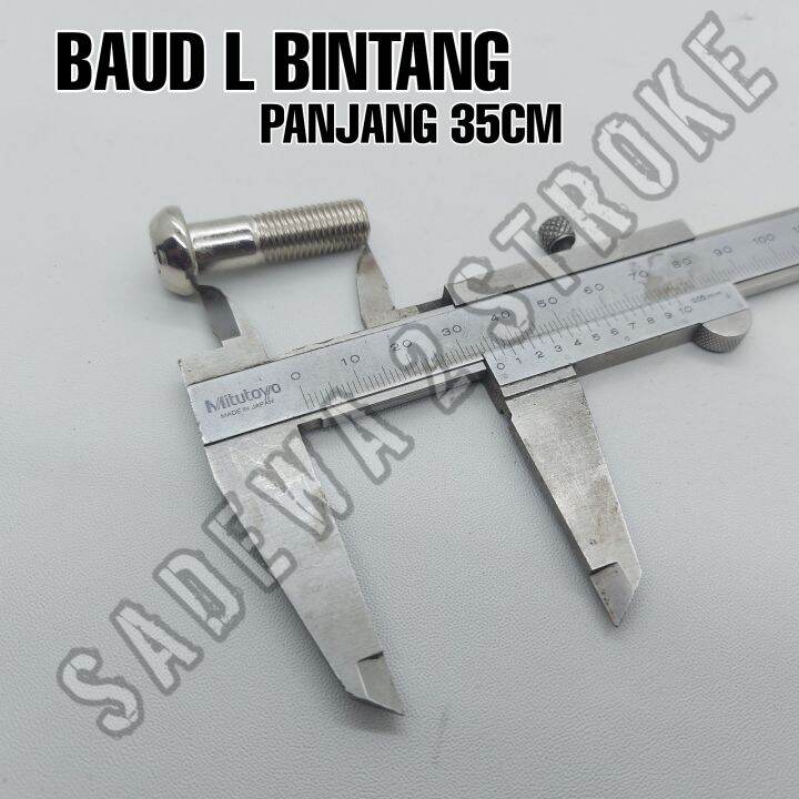 BAUD BAUT L BINTANG M10 PANJANG 35 CM UNIVERSAL ALL MOTOR | Lazada ...