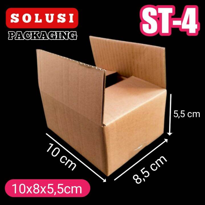 ISI 10 KOTAK KARDUS ST-4 POLOS COKLAT DUS BOX PACKING UNTUK HP SOUVENIR ...