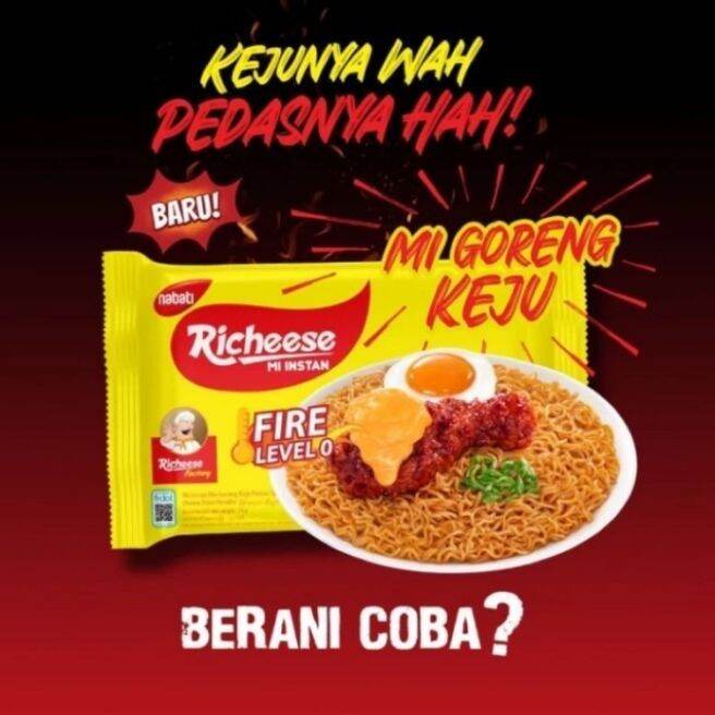 PRODUK VIRAL!!...Richeese mie goreng keju Level 0 | Lazada Indonesia