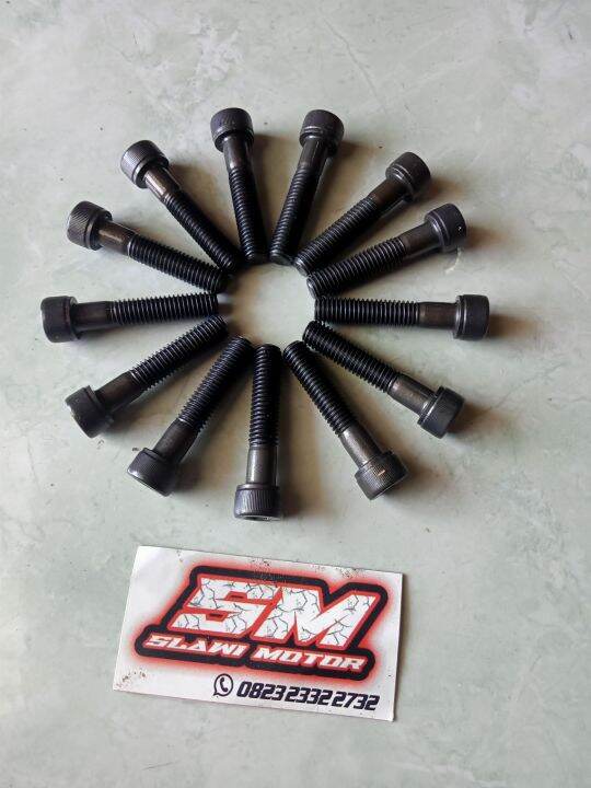 baut L baja hitam m8 x 40 baut | Lazada Indonesia