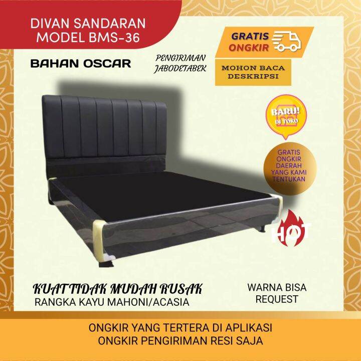 divan sandaran dipan tempat tidur ukuran 180x200 model BMS-36 | Lazada ...