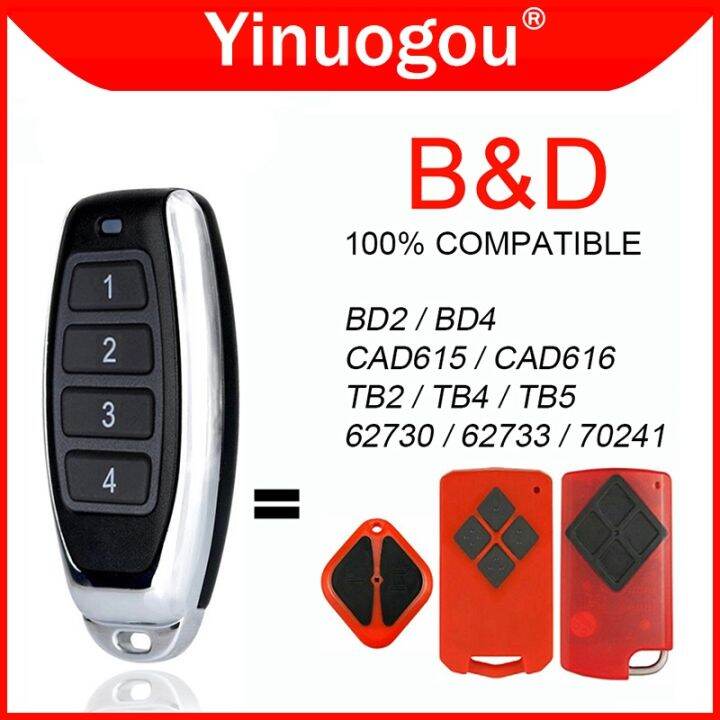 B&D Tritran Garage Door Remote Control 433.92MHz B&D TB5 TB4 TB2 BD4 ...
