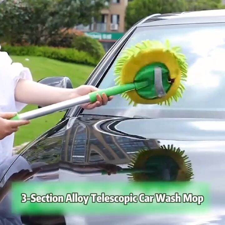Car Wash Mop，Brush Microfiber Car Wash Mop Elastic Rotation Multi ...