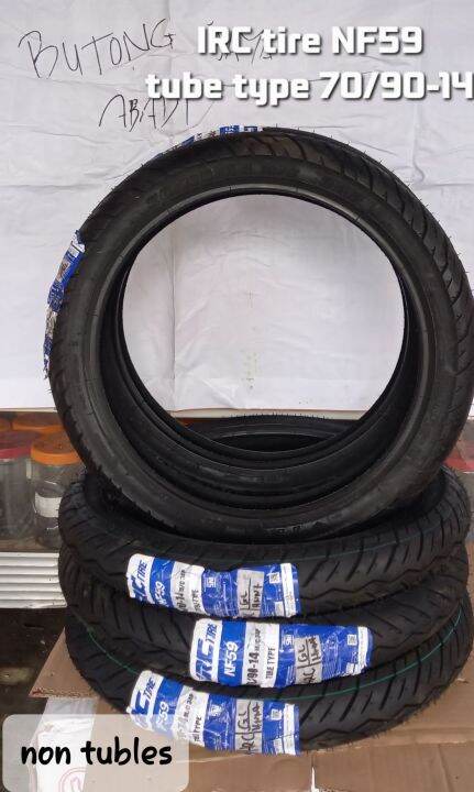 ban luar baru IRC tire NF59 tube type 70/90-14 non tubles cocok untuk mio,beat,vario | Lazada ...