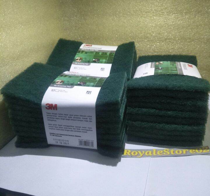 3M Scotch brite amplas aqua SB 96 - Amplas spons cuci piring isi 10 ...