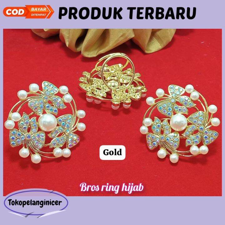 RING HIJAB PREMIUM/BROS RING HIJAB KOLONG TERBARU/ Peniti Bros Jilbab ...