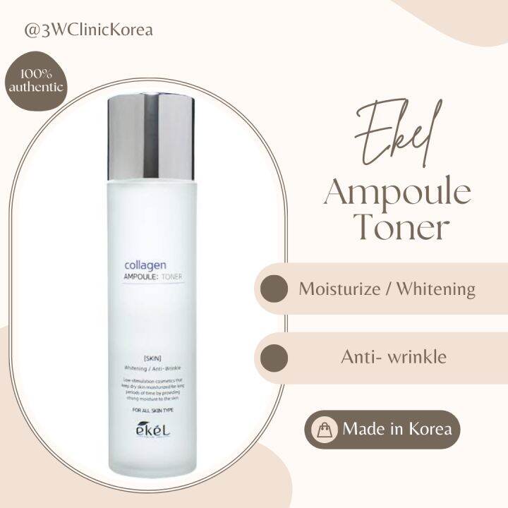 EKEL Collagen Ampoule Toner [150ml] whitening and anti wrinkle | Lazada PH