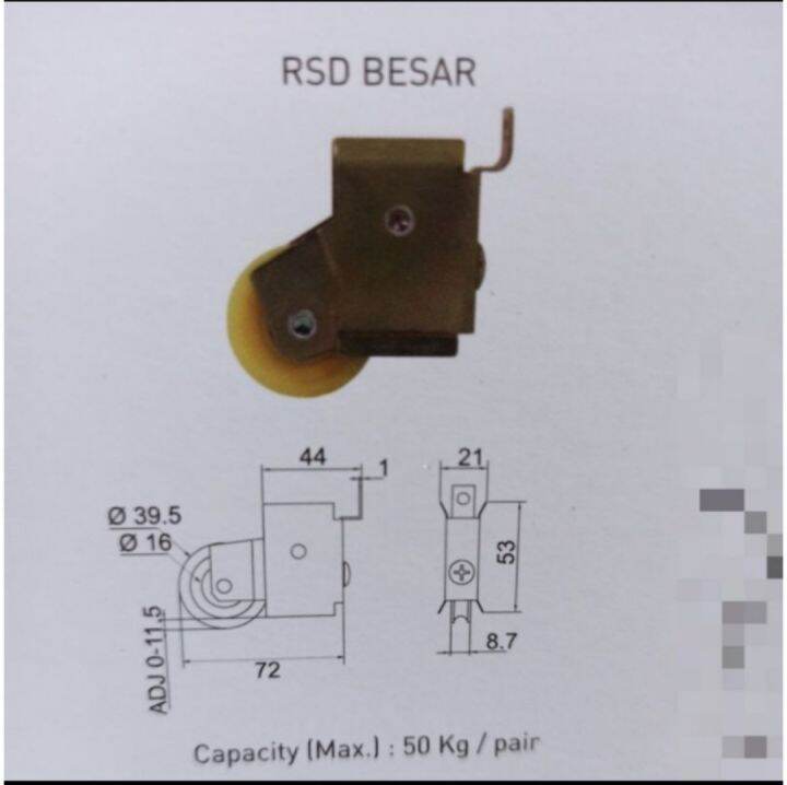 roda pintu sliding aluminium merk dekson | Lazada Indonesia