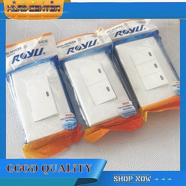 Royu Wide Series Wiring Devicea Swith With LED Set 1, 2, 3Gang WD601 ...