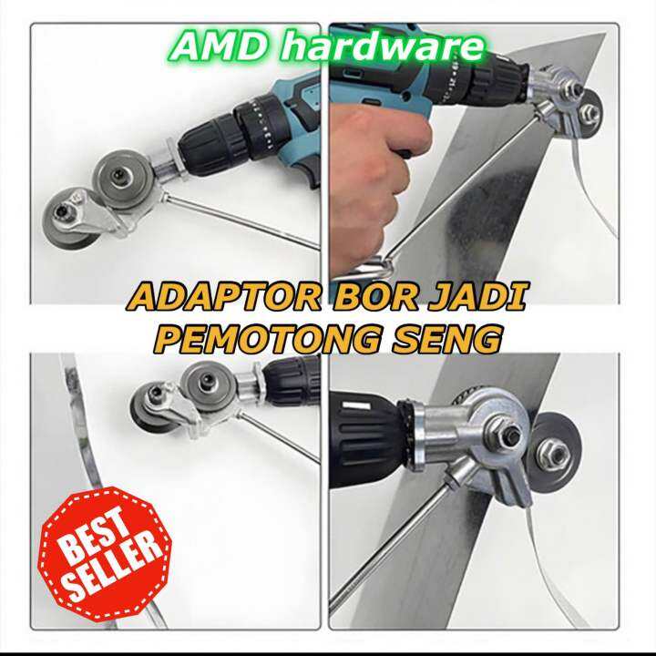 ADAPTOR MESIN BOR JADI PEMOTONG SENG CONNECTOR CHUCK ALAT POTONG LOGAM PLAT BESI METAL | Lazada ...