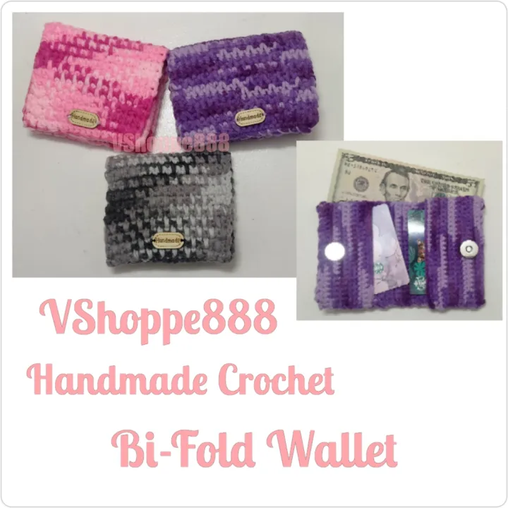 Small Wallet Bifold Wallet Handmade Crochet Wallet Crochet | Lazada PH